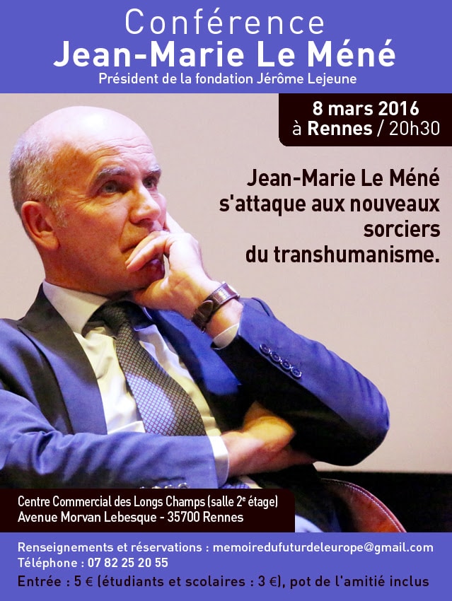 Rennes. Jean-Marie Le Méné en conférence sur le transhumanisme, le ...