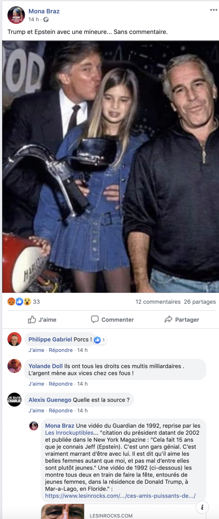 Donald Trump, Epstein, Ivanka. Une conseillère régionale de la région ...